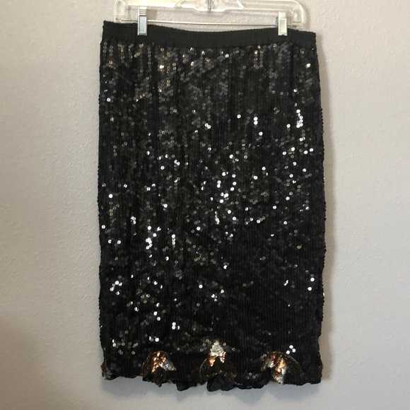 Skirts | Vintage Sequin Skirt Womens Xl Cocktail Festival Party Disco ...